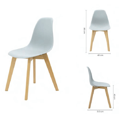 SILLA PLASTICA GRIS | GrupoAlvaces.com